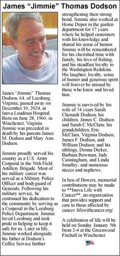James “Jimmie” Thomas Dodson | Obituaries | winchesterstar.com