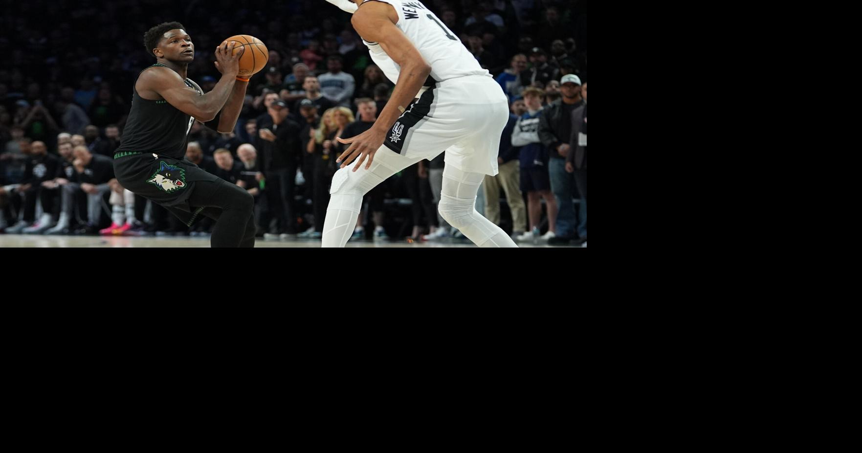 Wembanyama gets ejected early in Spurs-Wolves Game 4 for elbowing Reid ...