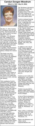 Carolyn Dungan Woodrum (March 6, 1942 - May 23, 2024) | Obituaries ...