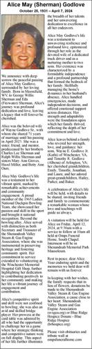 Alice May (Sherman) Godlove October 25, 1931 – April 7, 2024 ...