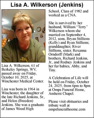 Lisa A. Wilkerson (Jenkins) | Obituaries | winchesterstar.com