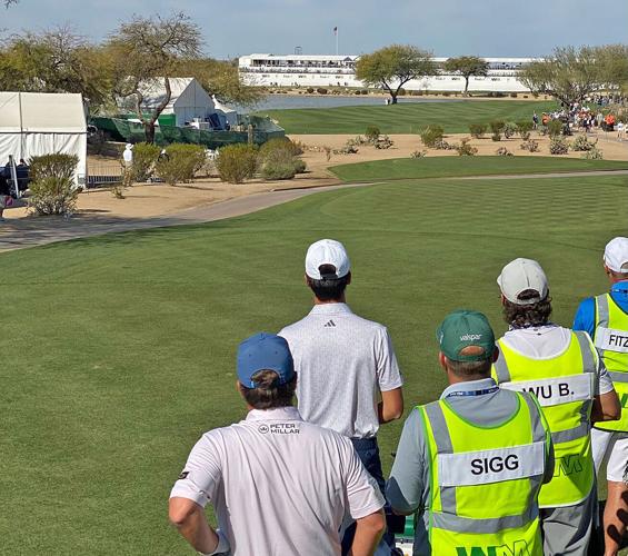 Wisconsin natives Jon Turcott, Alex Gaugert caddie during final round ...