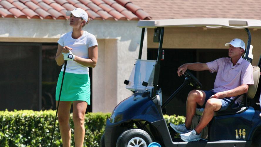 Photos: Wisconsin's Bobbi Stricker, Emily Lauterbach, Taitum Beck tee ...