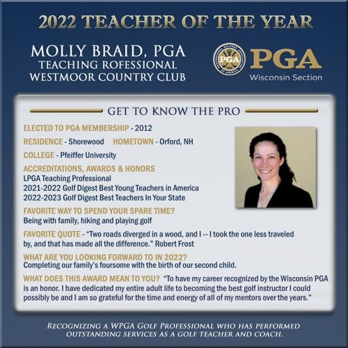 Westmoor's Molly Braid becomes first woman to win WPGA's Teacher of the ...