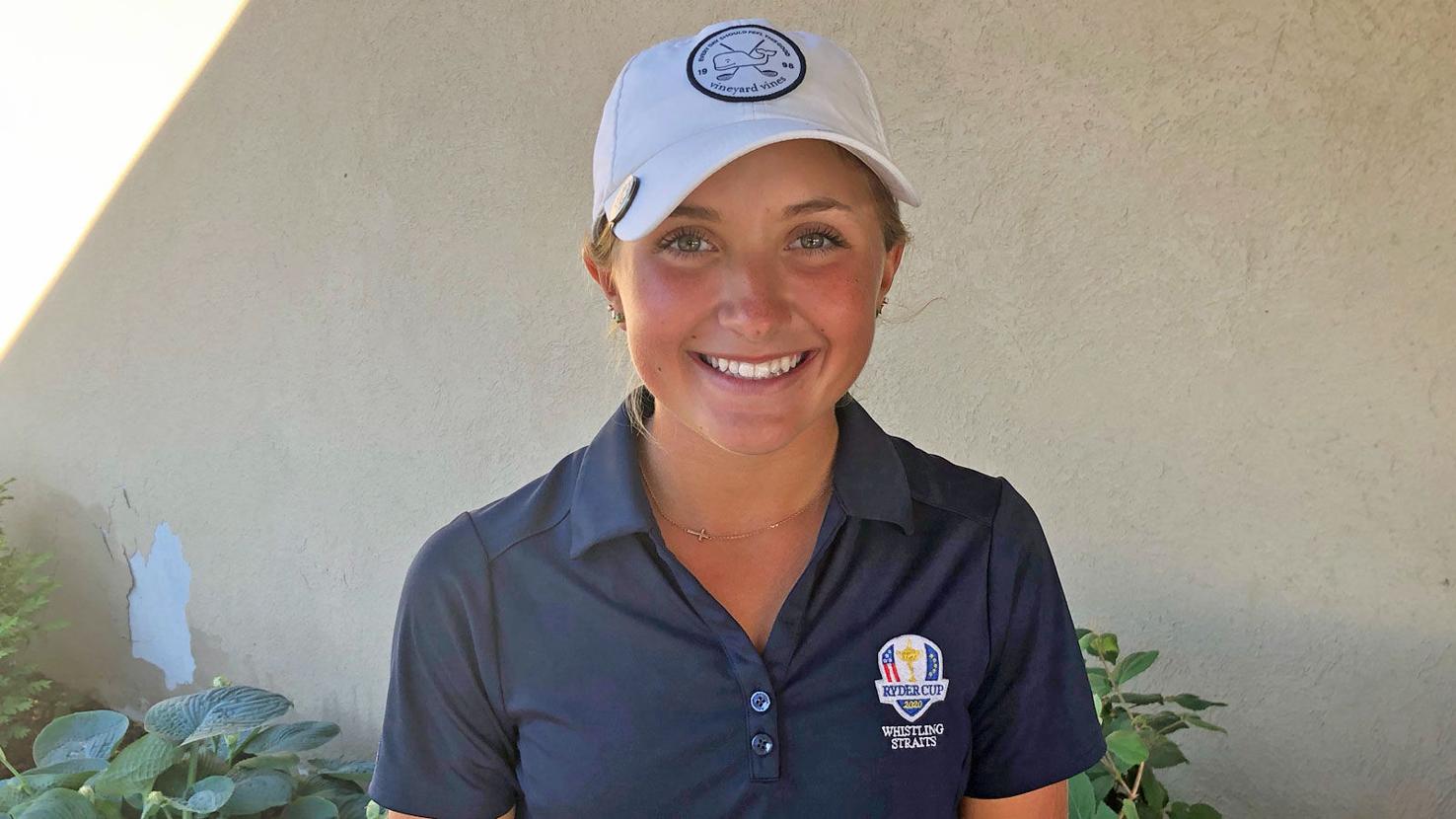 Grace Suter is only golfer to break par and leads by three shots after ...