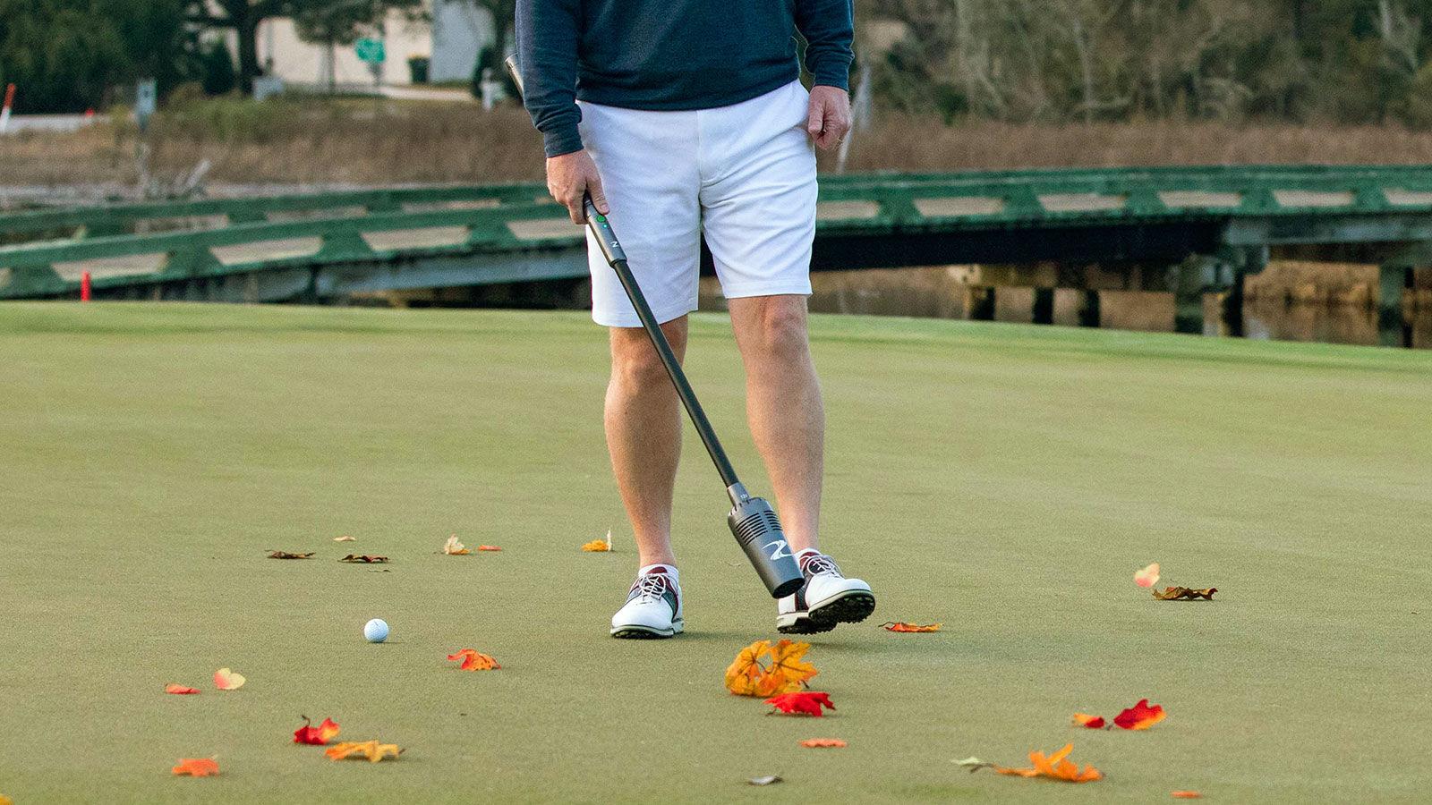 ZoomBroom blower fits in your golf bag and makes it a breeze to clear ...