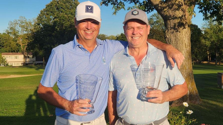 Adam Miller and Travis Pronschinske finish with a 59 in the scramble ...