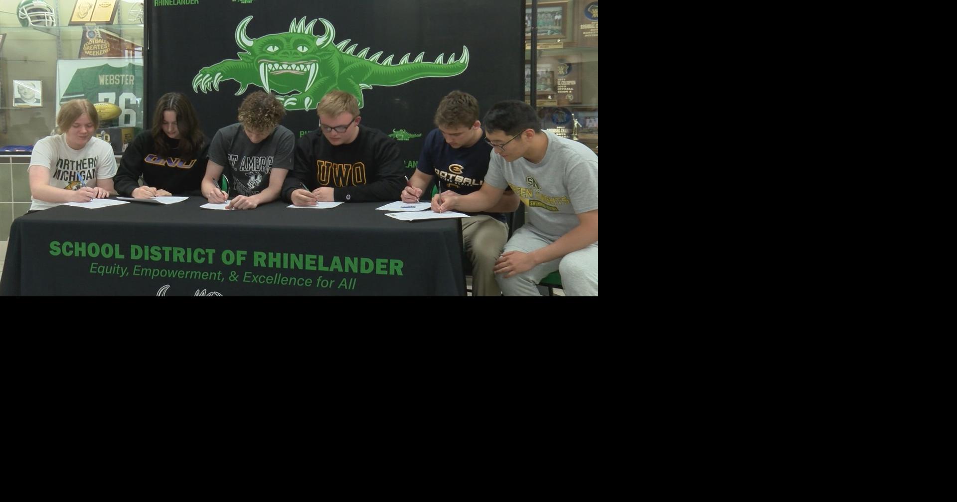 Rhinelander student-athlete college signing day | News | wjfw.com