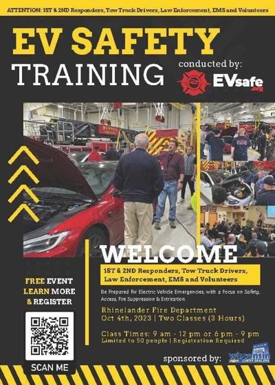 Free electric vehicle safety training offered in Rhinelander on Oct. 4 ...