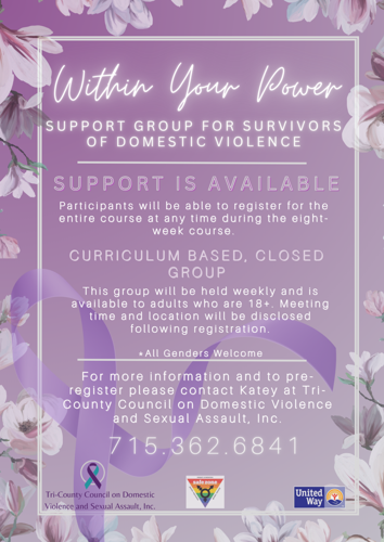 Tri-County Council supports victims of domestic violence | News | wjfw.com