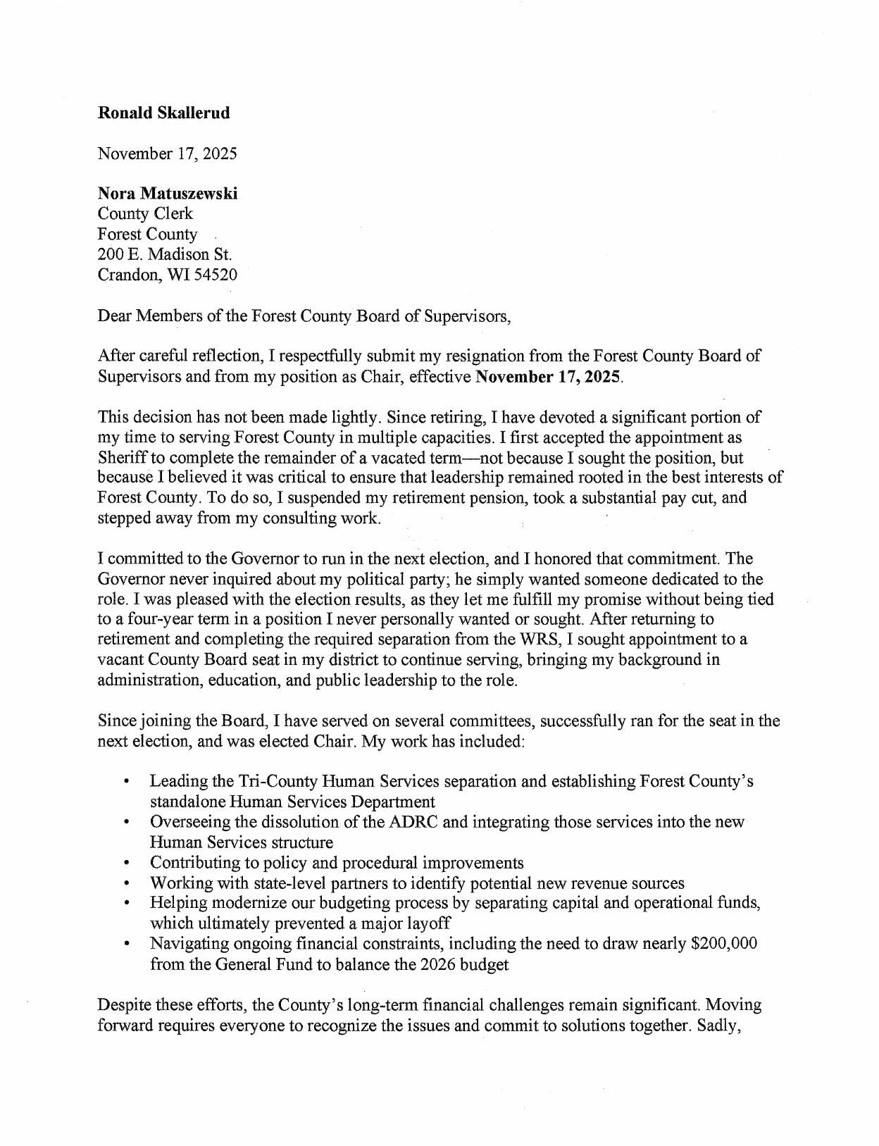 Amid deer park controversy, Forest County Board of Supervisors Chair ...