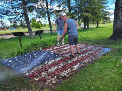 Rocks painted as American flags created in Prentice | News | wjfw.com