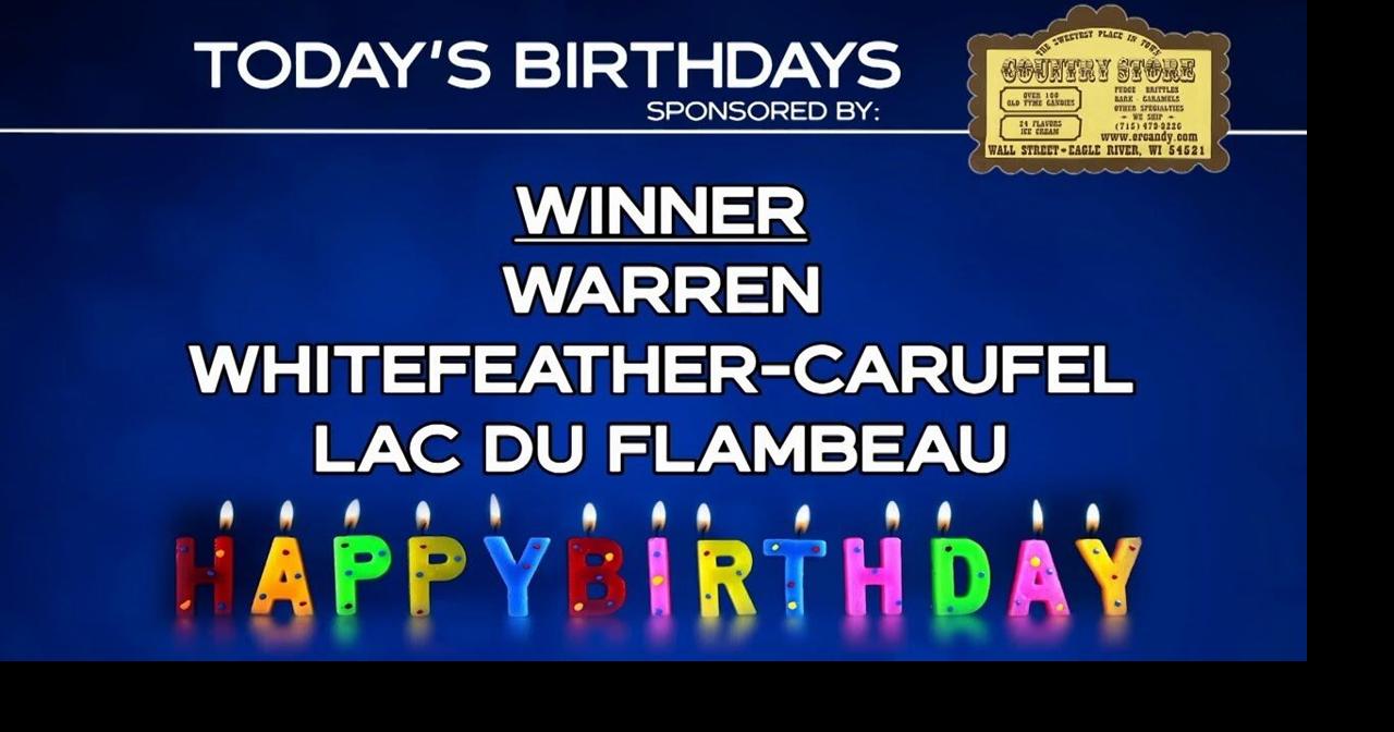 Birthday Club Winner 7-1-24 | Contests | wjfw.com