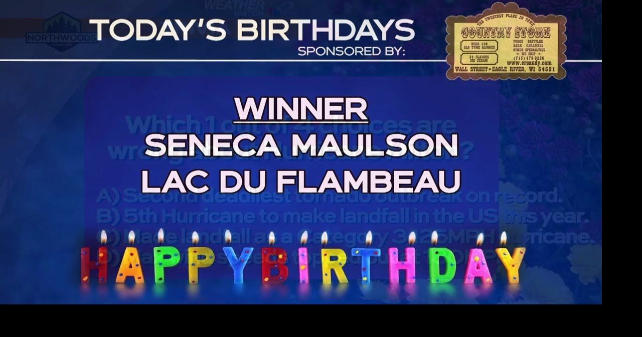 Birthday Club Winner 10-11-24 | Contests | wjfw.com