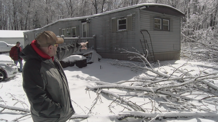 'Once-in-a-lifetime storm': Crandon man has close call during ice storm ...
