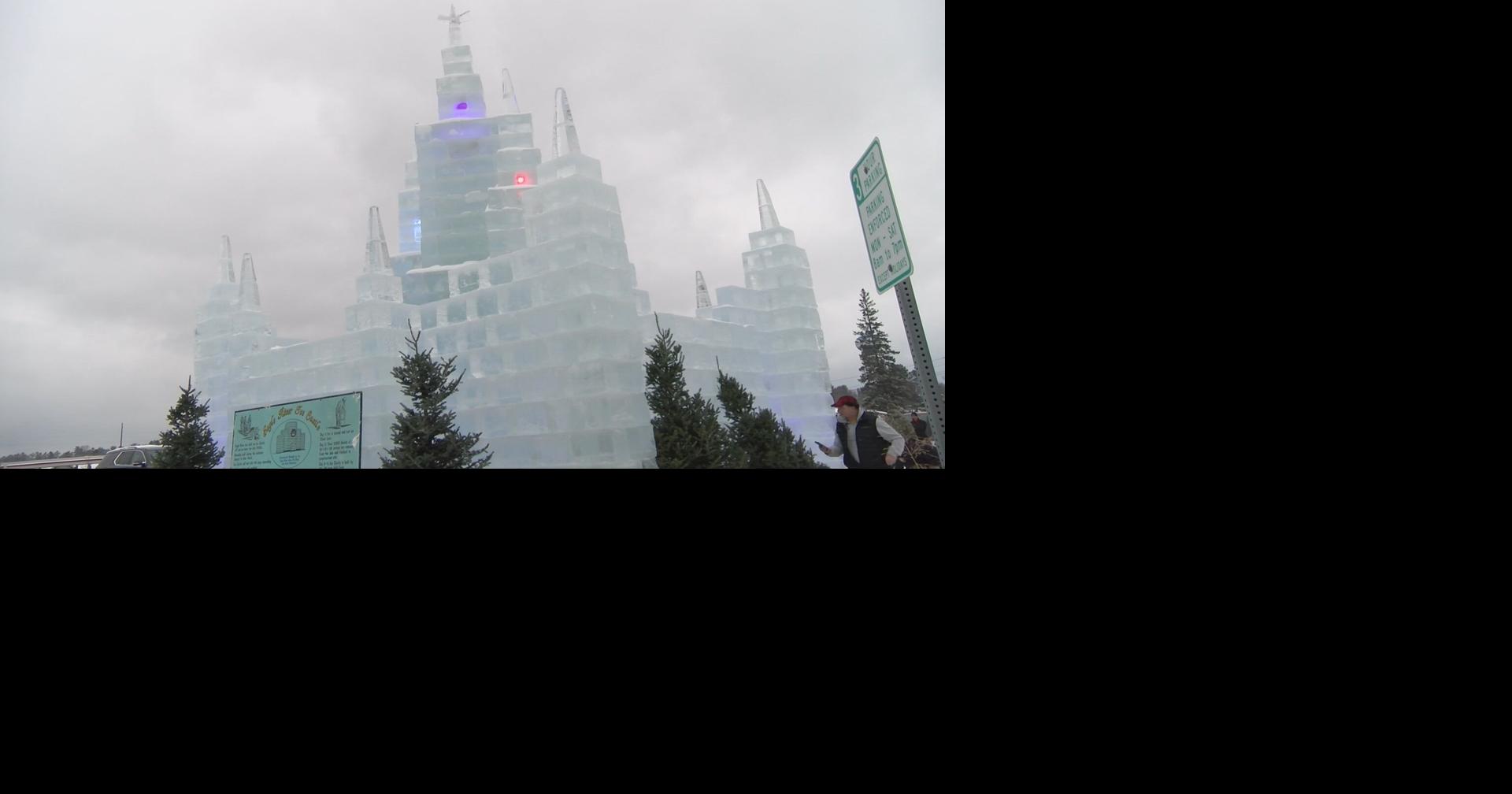 Construction of the Eagle River Ice Castle is officially finished ...