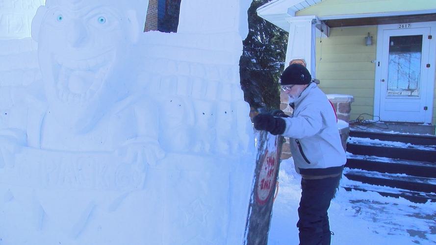 Stevens Point resident creates snow sculptures to share with the ...