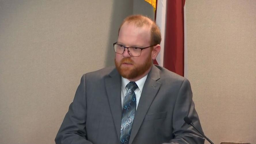 Travis McMichael takes the stand as the first witness for the defense ...
