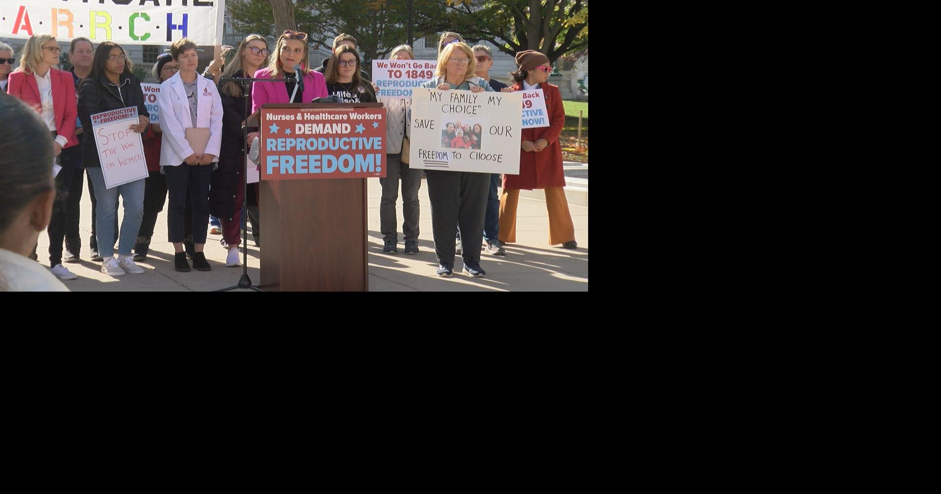Health care workers rally in Madison for abortion rights | News | wkow.com