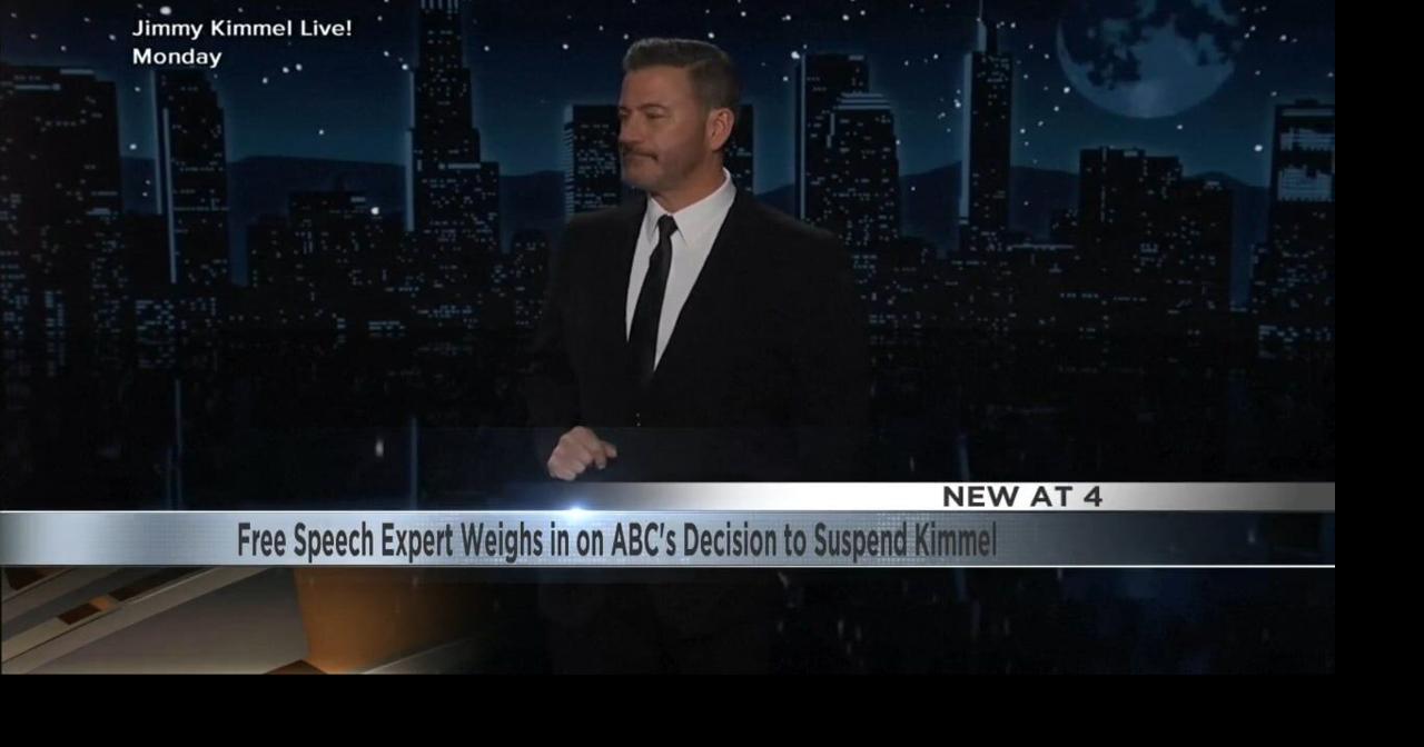 Free speech expert weighs in on ABC's decision to suspend Jimmy Kimmel ...