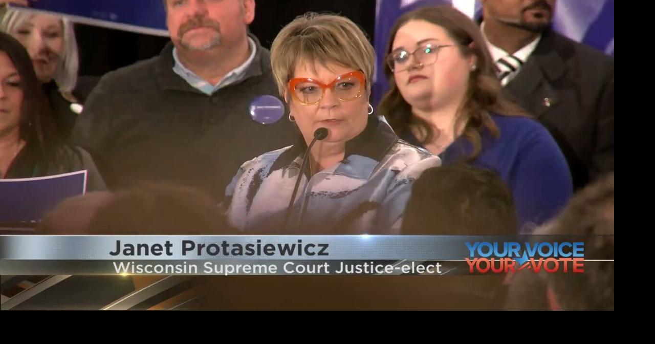 Janet Protasiewicz wins Supreme Court Race and Celebrates | Video ...