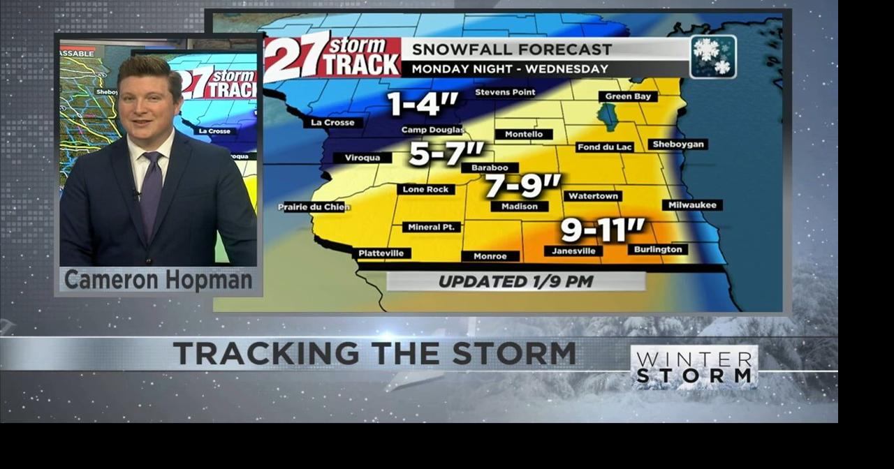 Chief Meteorologist Cameron Hopman tracks Jan. 9 winter storm | Video ...