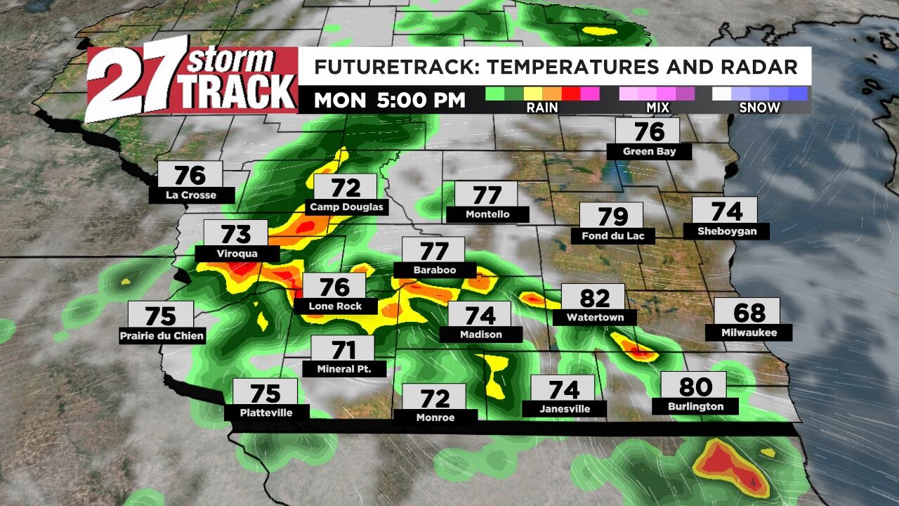 Scattered showers and storms kick off a rainy week | Forecast | wkow.com