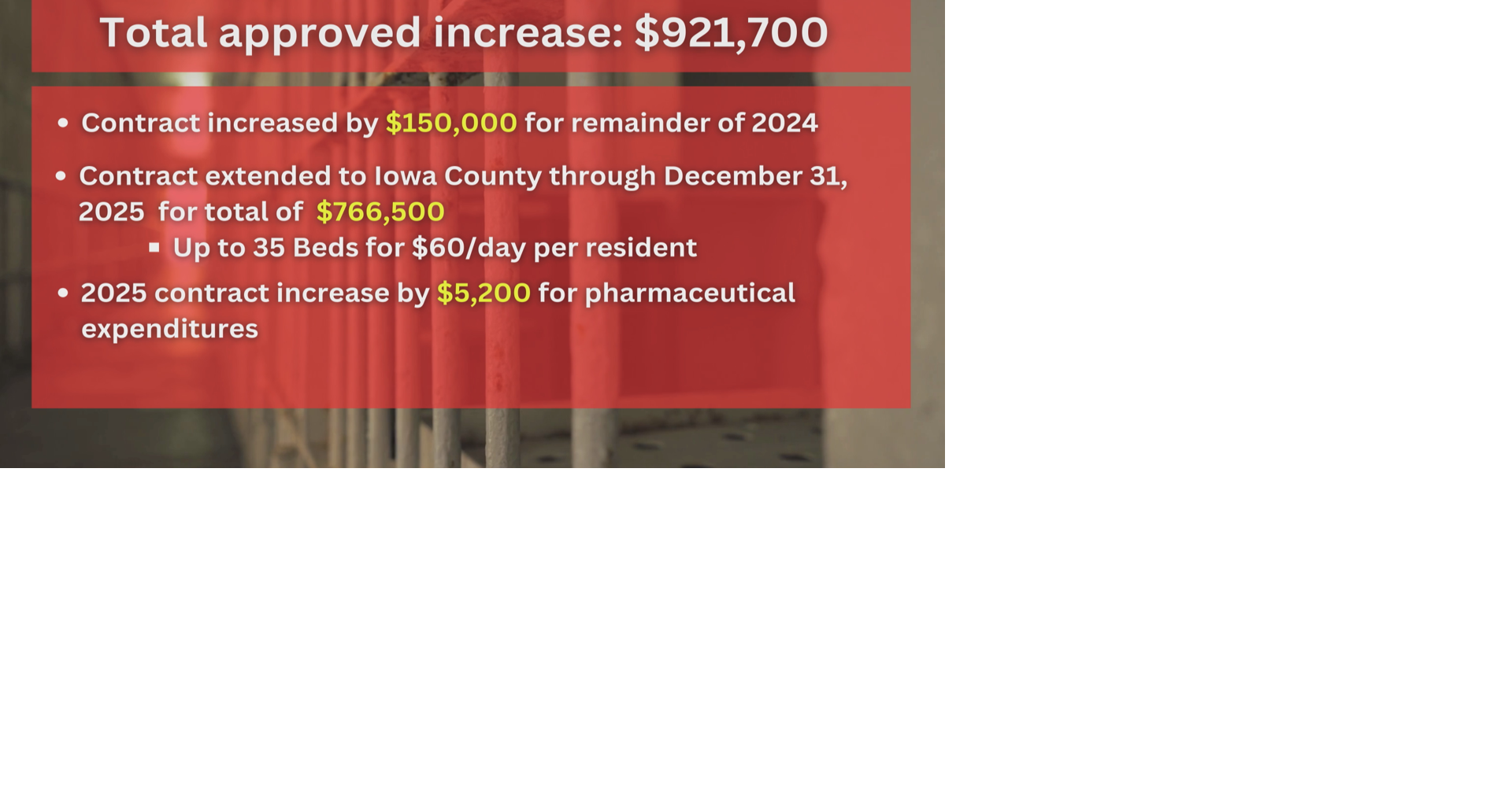 Dane County extends contract to house inmates in Iowa County Jail ...