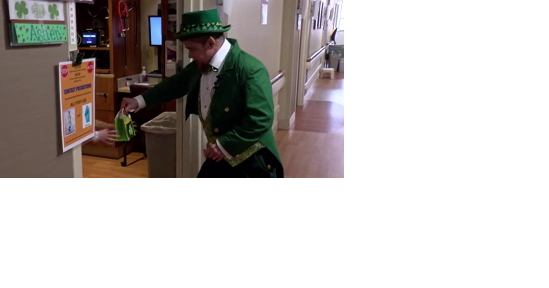 Madison leprechaun 'Sean Patrick' pays visit to SSM Health Saint Mary's ...