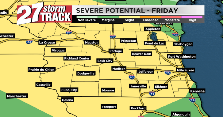 Tracking Friday evening severe weather threat | News | wkow.com