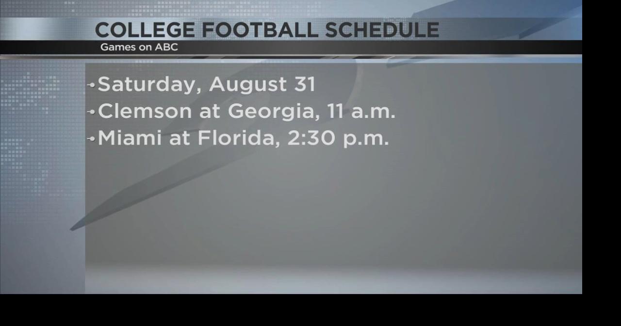 ESPN, ABC announce schedule for week 1 of college football | Video ...