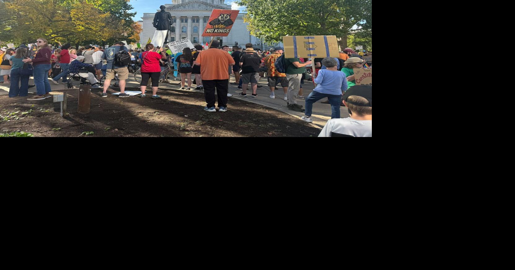 Madison protest draws thousands for 'No Kings' Day of Action | Top ...
