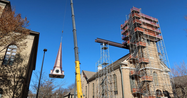 Steeple restored: Holy Redeemer Church in Madison reaches major ...