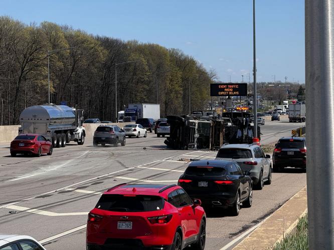 Large truck on its side blocks Beltline traffic near Todd Drive | Top ...