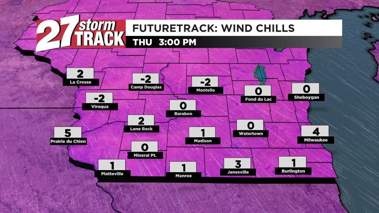 Wind chills momentarily climb above zero this afternoon | Forecast ...