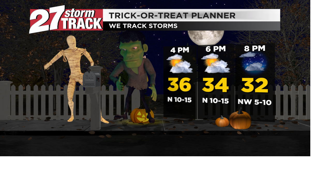 Snow ends ahead of a cold Halloween night, warmer by the end of the ...