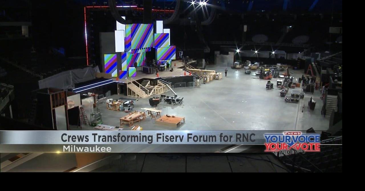 Crews transforming Fiserv Forum for RNC | Video | wkow.com