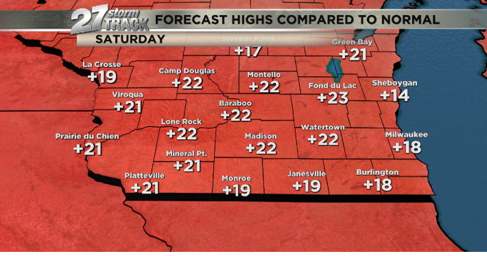 Middle 70s continues again on Sunday | News | wkow.com