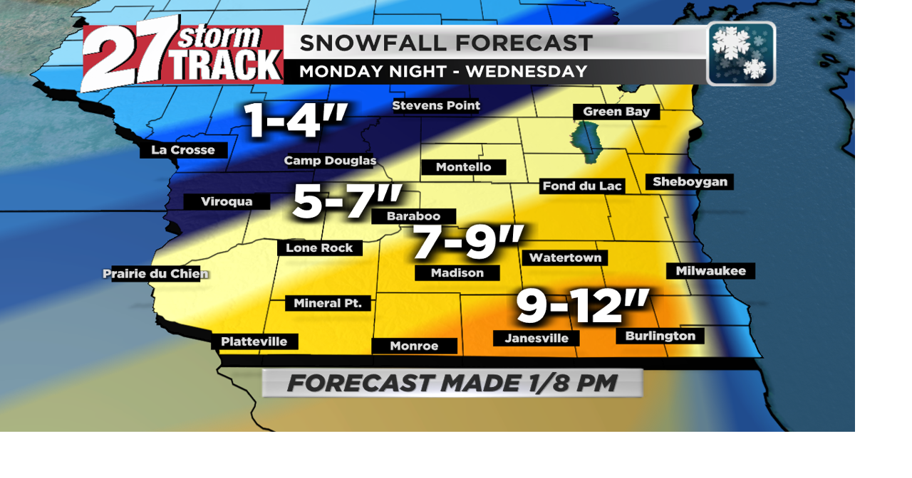 Now: heavy snow falling in southern Wisconsin | Weather | wkow.com