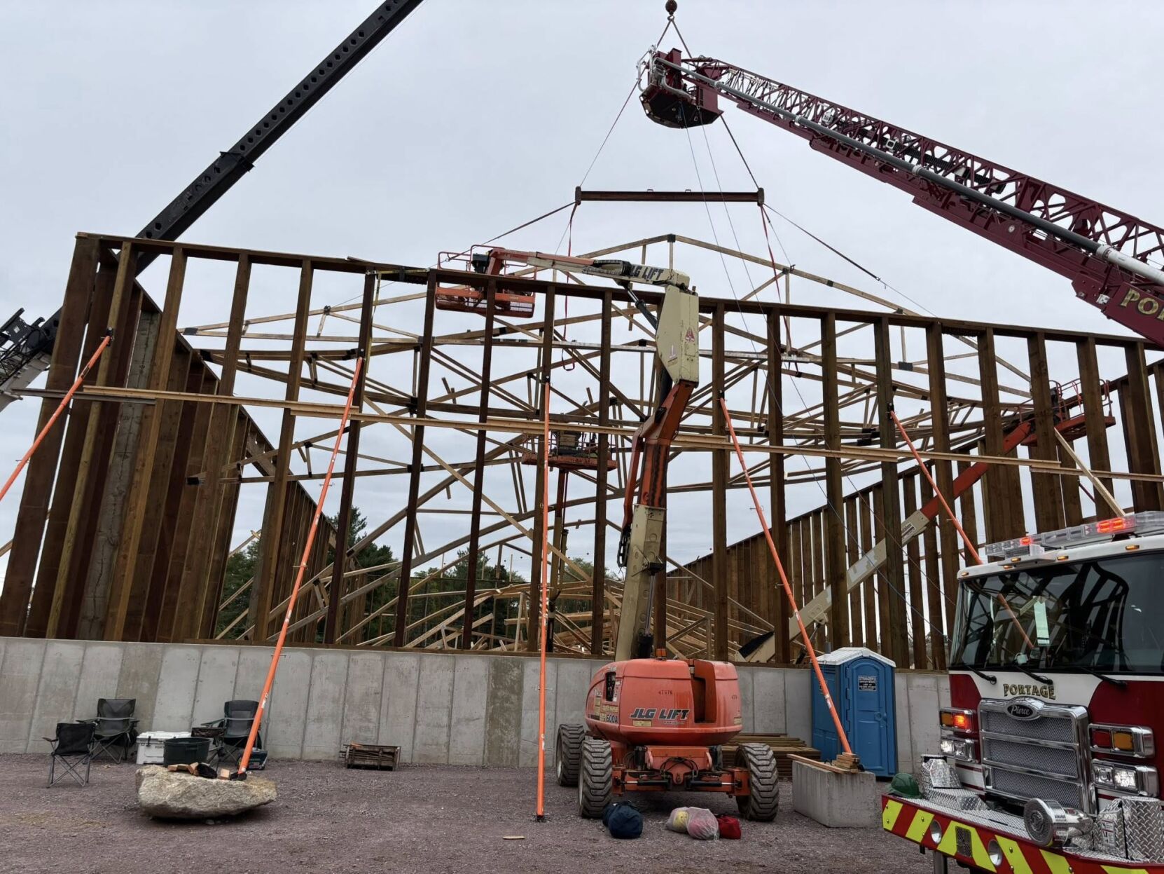 Workers rescued after trusses collapse at Columbia County construction ...