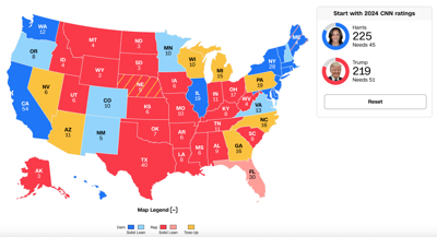 New CNN Road to 270 shows multiple pathways to victory for both Harris ...