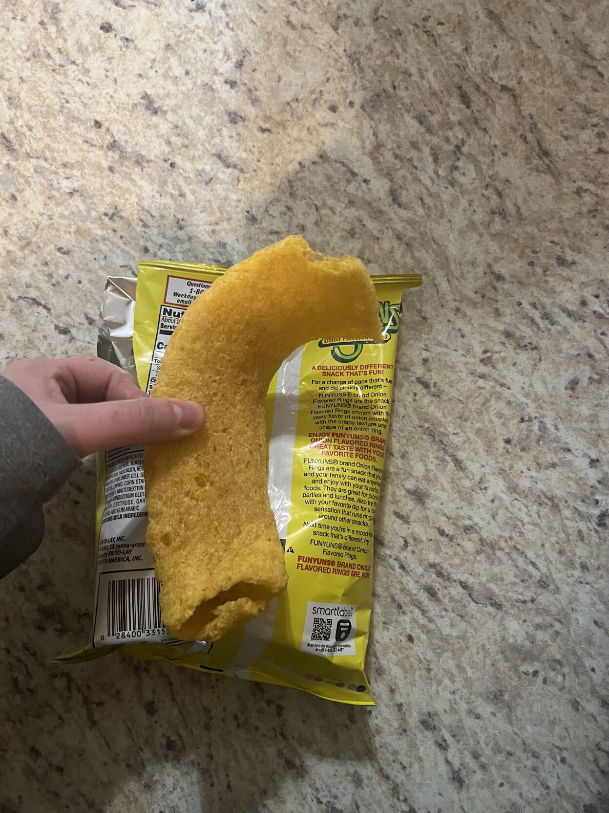 Portage family shares photo of 'ginormous' Funyun | Food | wkow.com