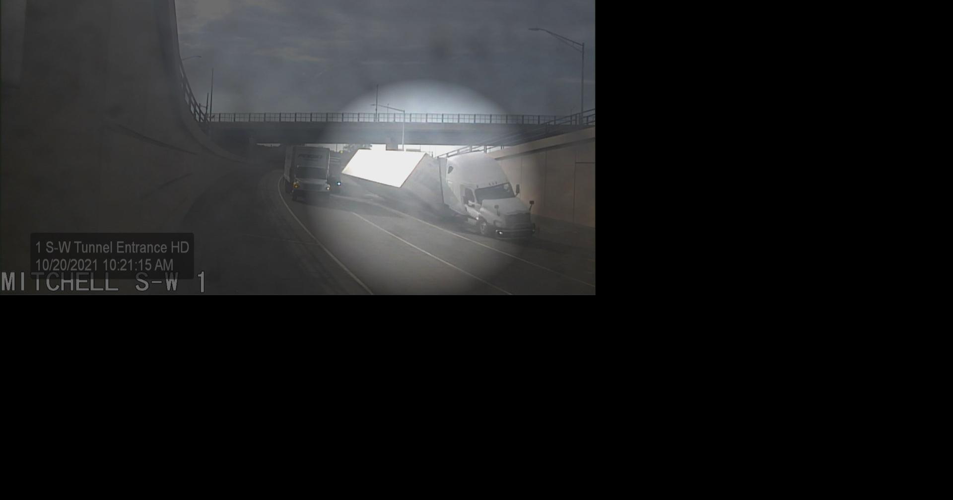 Semi tips over on freeway in Milwaukee | News | wkow.com