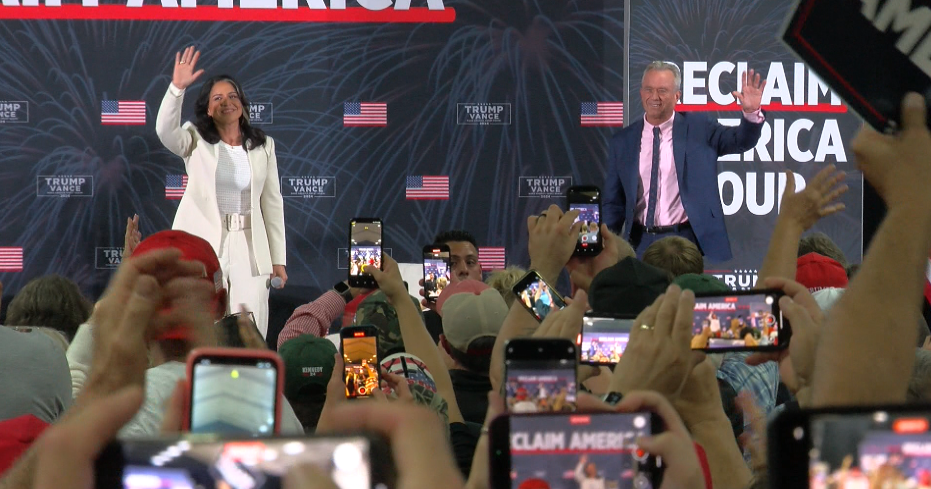 Robert F. Kennedy Jr. and Tulsi Gabbard Campaign in Madison For Trump ...