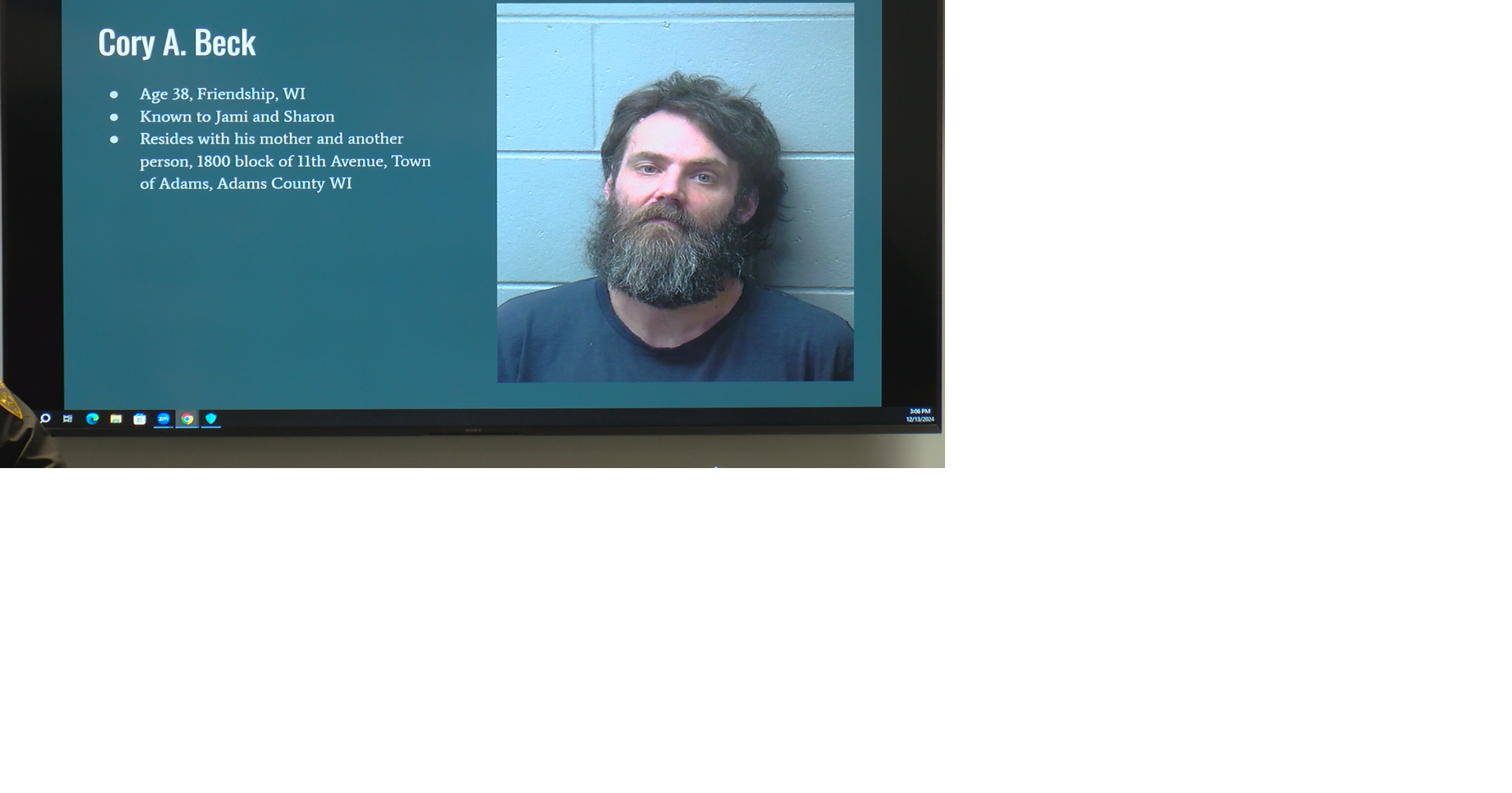 Cory Beck, 38, was arrested on Thursday in correlation to the double ...