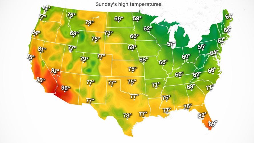 Temperatures are about to come crashing down with a dramatic fall ...