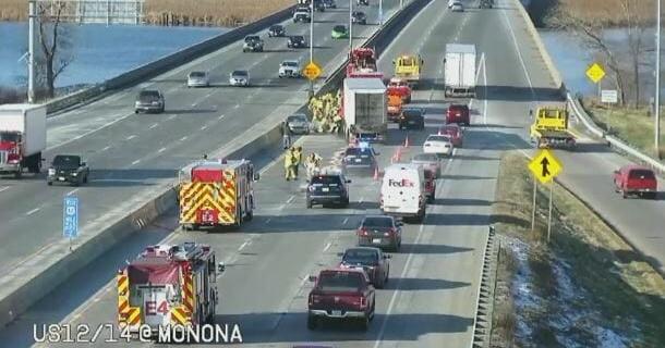 UPDATE: Crash on Madison Beltline causes fuel leak | News | wkow.com
