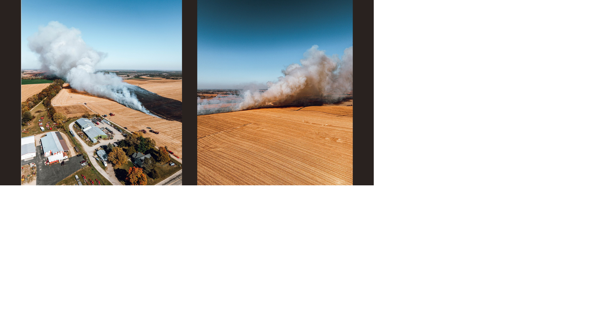 Photos show widespread fire damage to field in Monroe | News | wkow.com