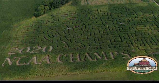 Deerfield farm honors Badgers *National Championship* with Bucky corn ...