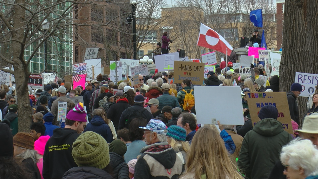 'Hands Off!' protesters flood Wisconsin State Capitol against Trump ...
